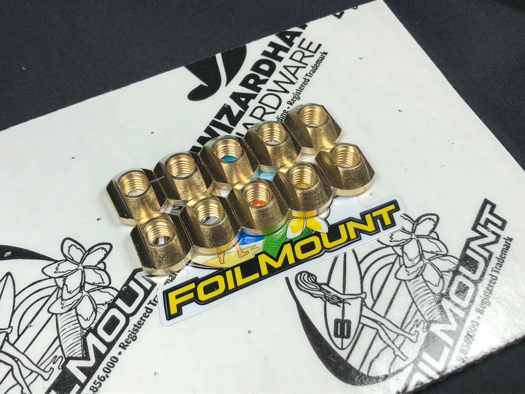M8 Brass T-nuts Pack of 10#N#– FoilMount.com